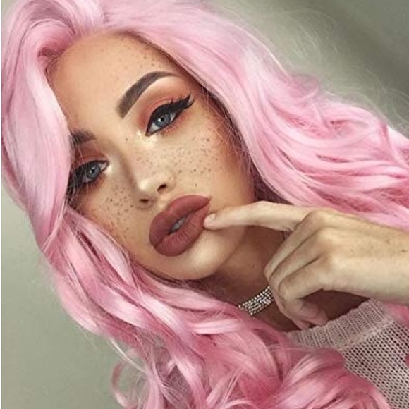 Accessories | 24 Bubble Gum Pink Curly Lace Front Wig Nwt | Poshmark